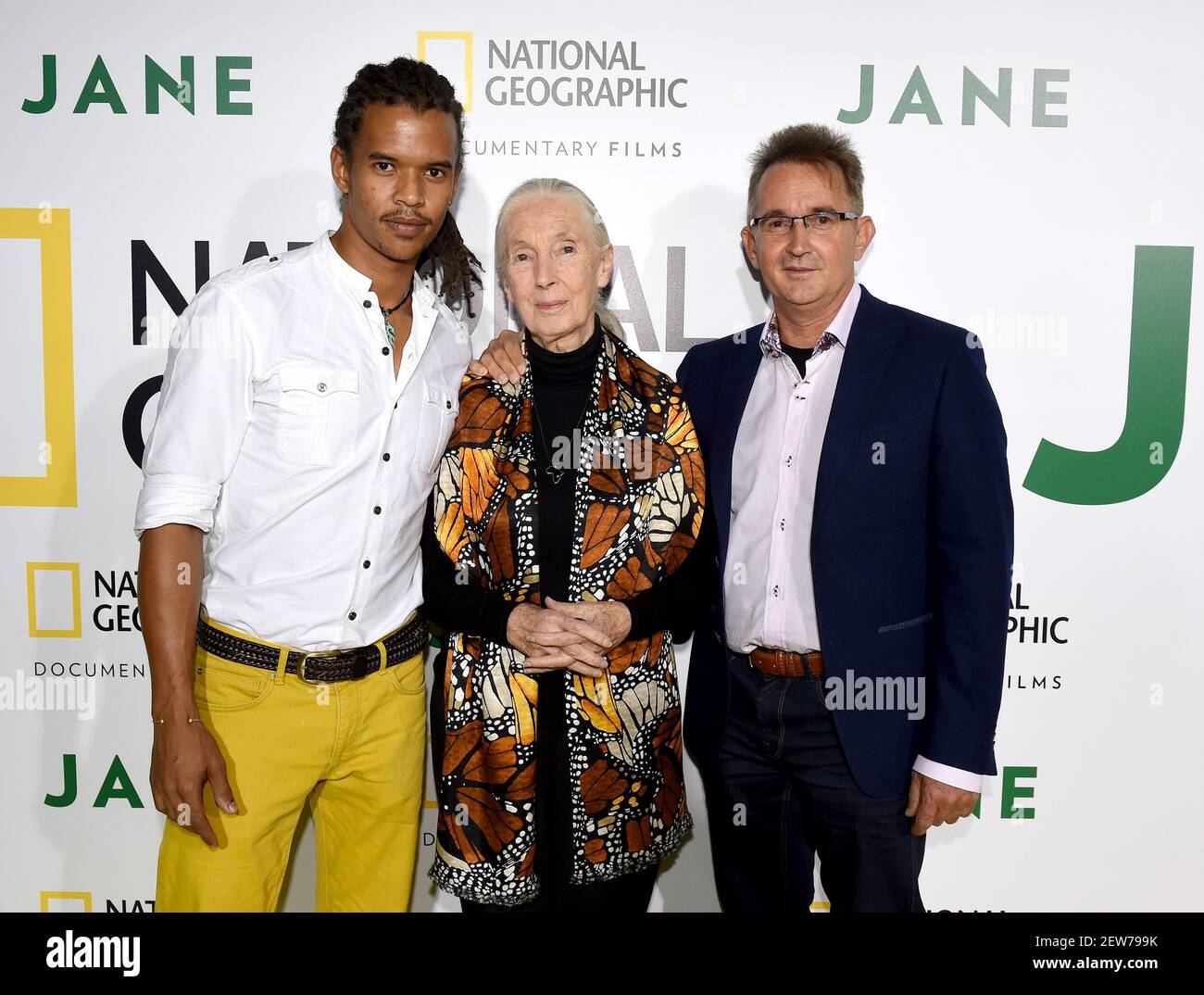 HOLLYWOOD - 9 OCTOBRE : (G-D) Merlin van Lawick, le Dr Jane Goodall et ...