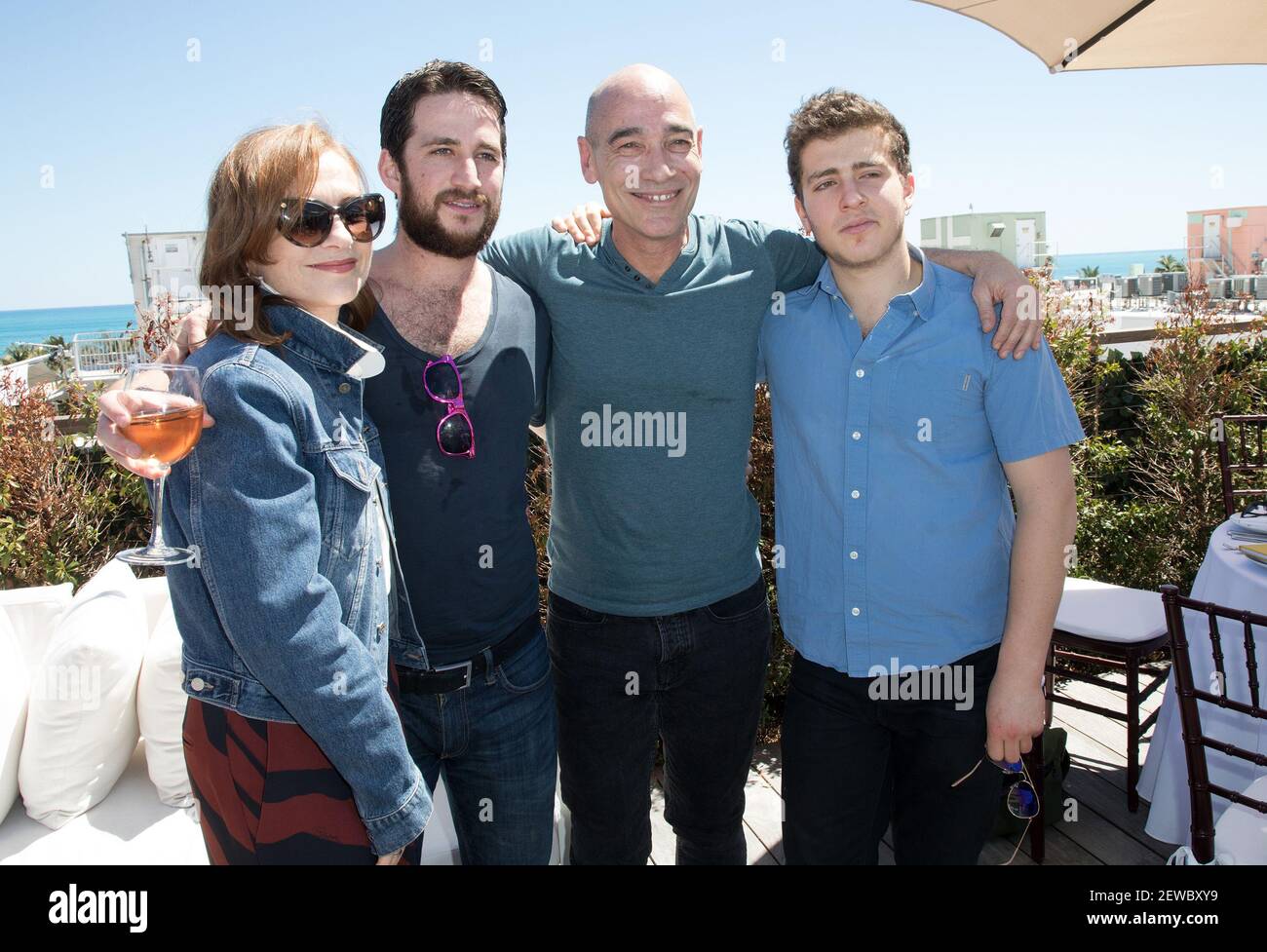 MIAMI BEACH, FLORIDE-MARCH16 : Isabelle Huppert, Lorenzo Chammah, Jean ...