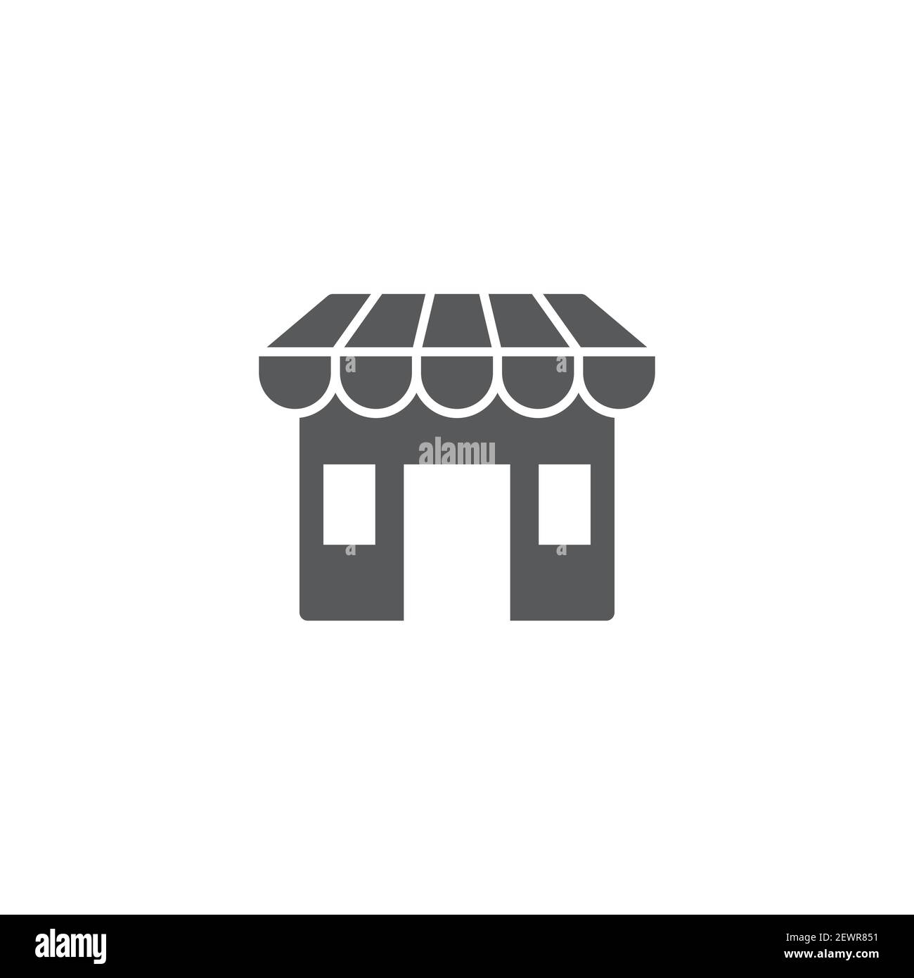 Icône du magasin, couleur, ligne, signe vectoriel, pictogramme de style ...