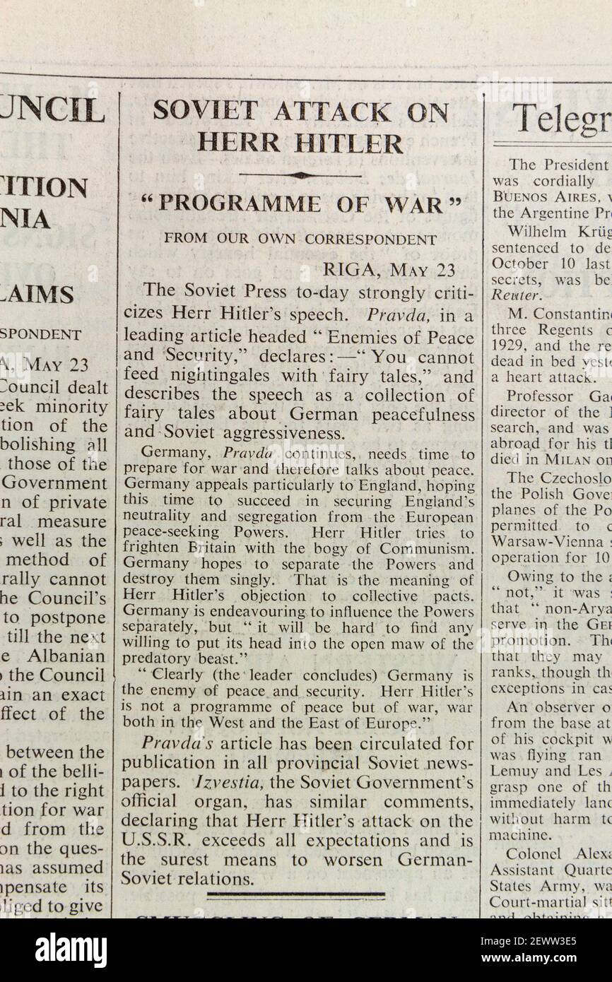 Adolf hitler newspaper Banque de photographies et d’images à haute ...