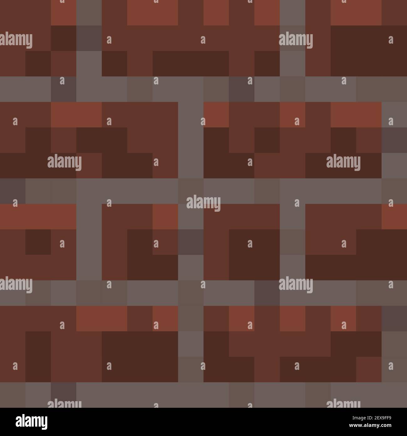 Pixel Minecraft style briques bloc arrière-plan. Concept de jeu ...