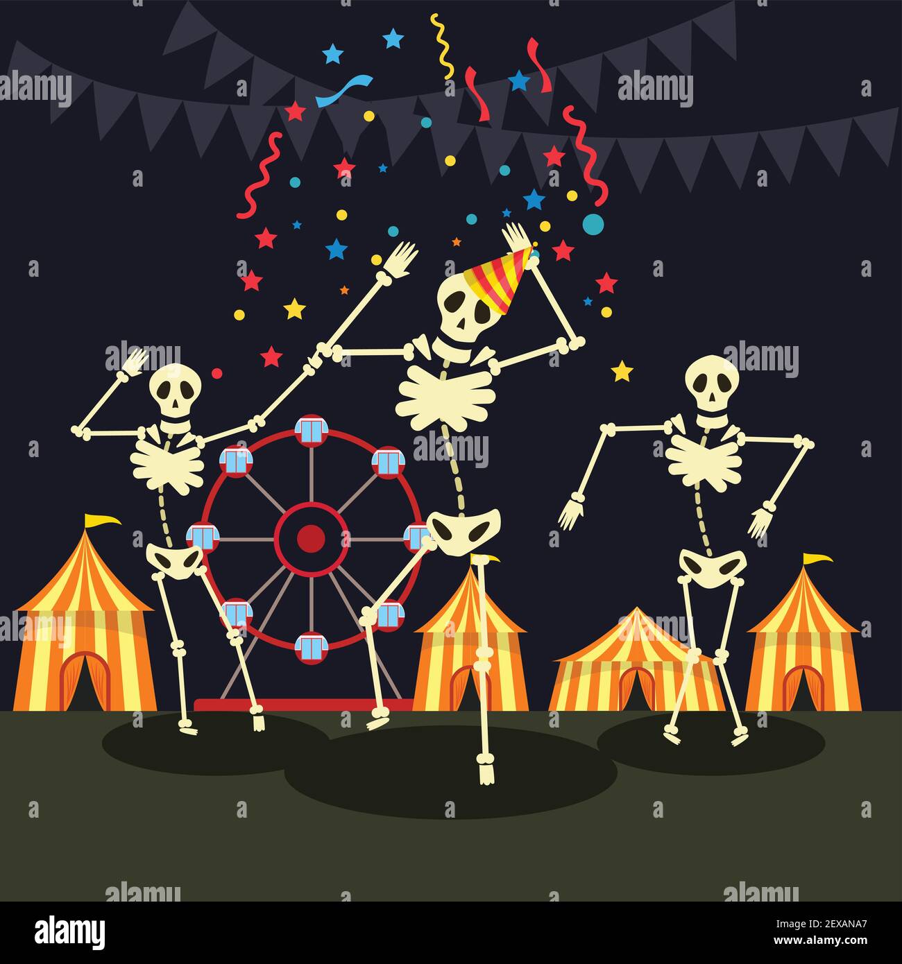 Squelette qui rit Banque d'images vectorielles - Alamy