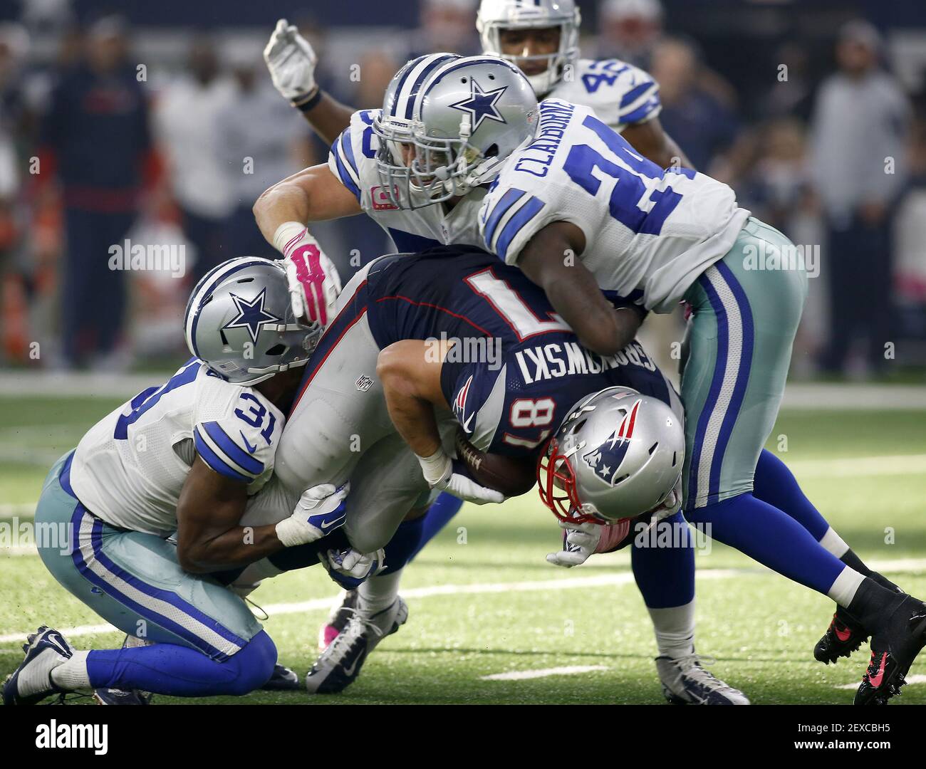 Les cornerbacks des Dallas Cowboys Byron Jones (31) et Morris Claiborne ...