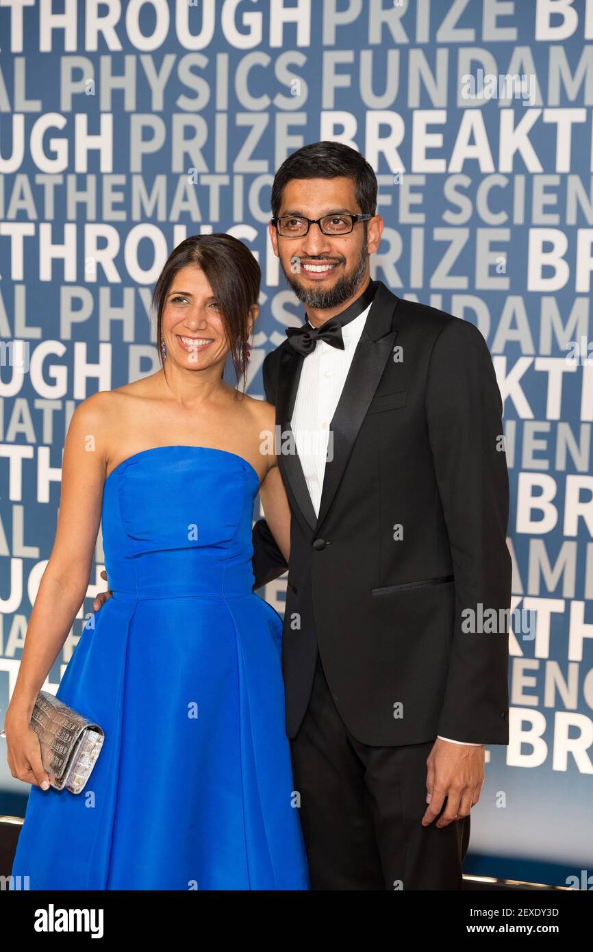Anjali Pichai et Sundar Pichai (PDG de Google) au 3e Prix annuel de ...