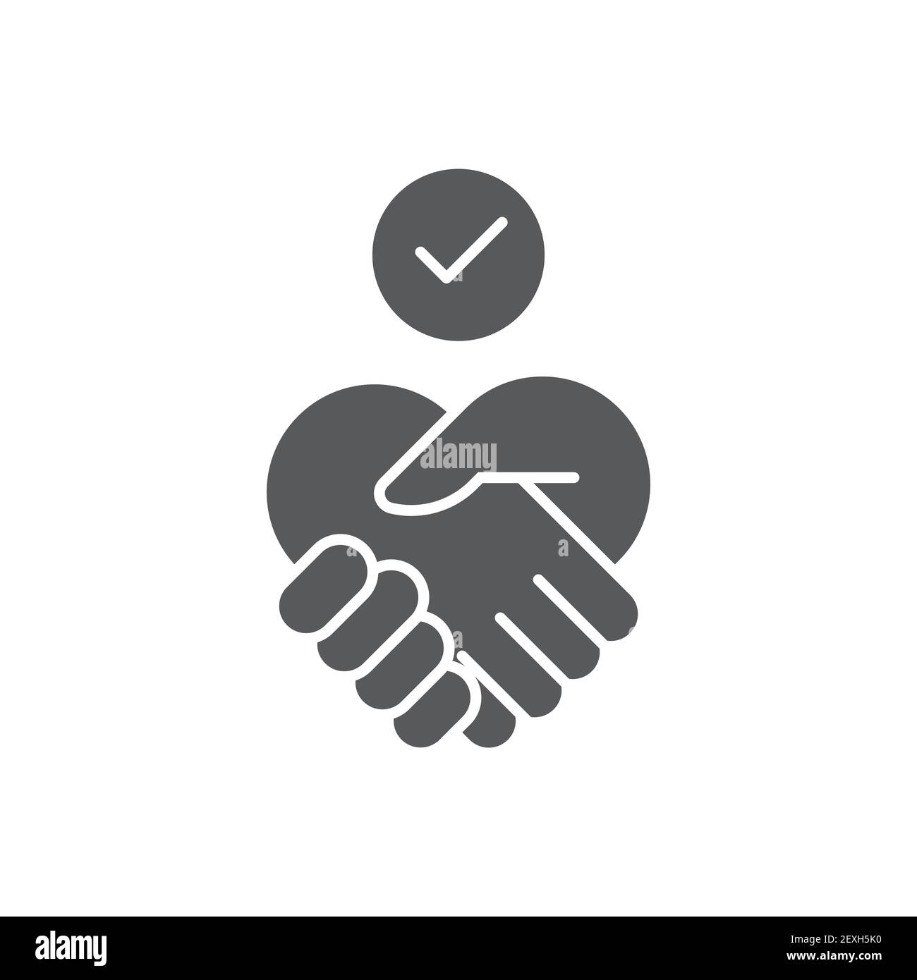 icône de concept de confiance, couleur, ligne, signe vectoriel de ...