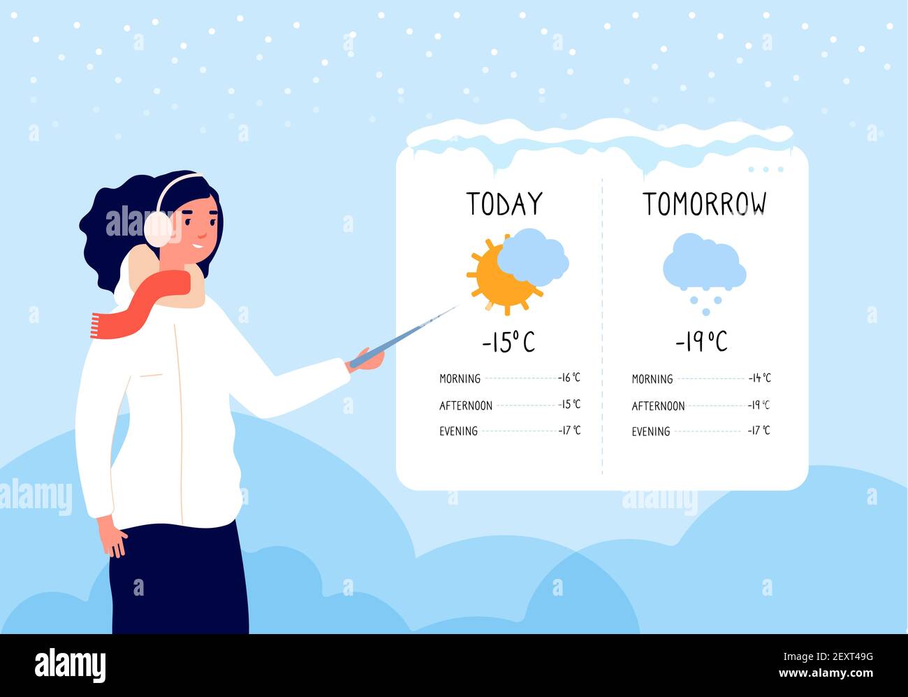 Weather forecast television Banque d'images vectorielles - Alamy