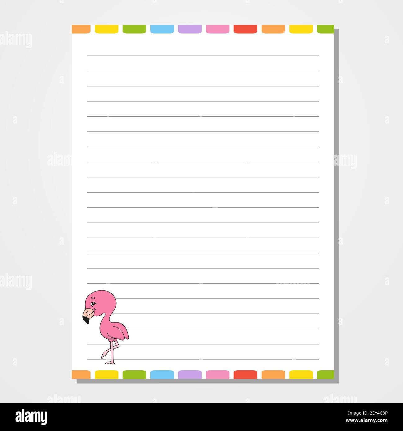 Modèle de feuille pour bloc-notes, bloc-notes, agenda. Papier ligné ...