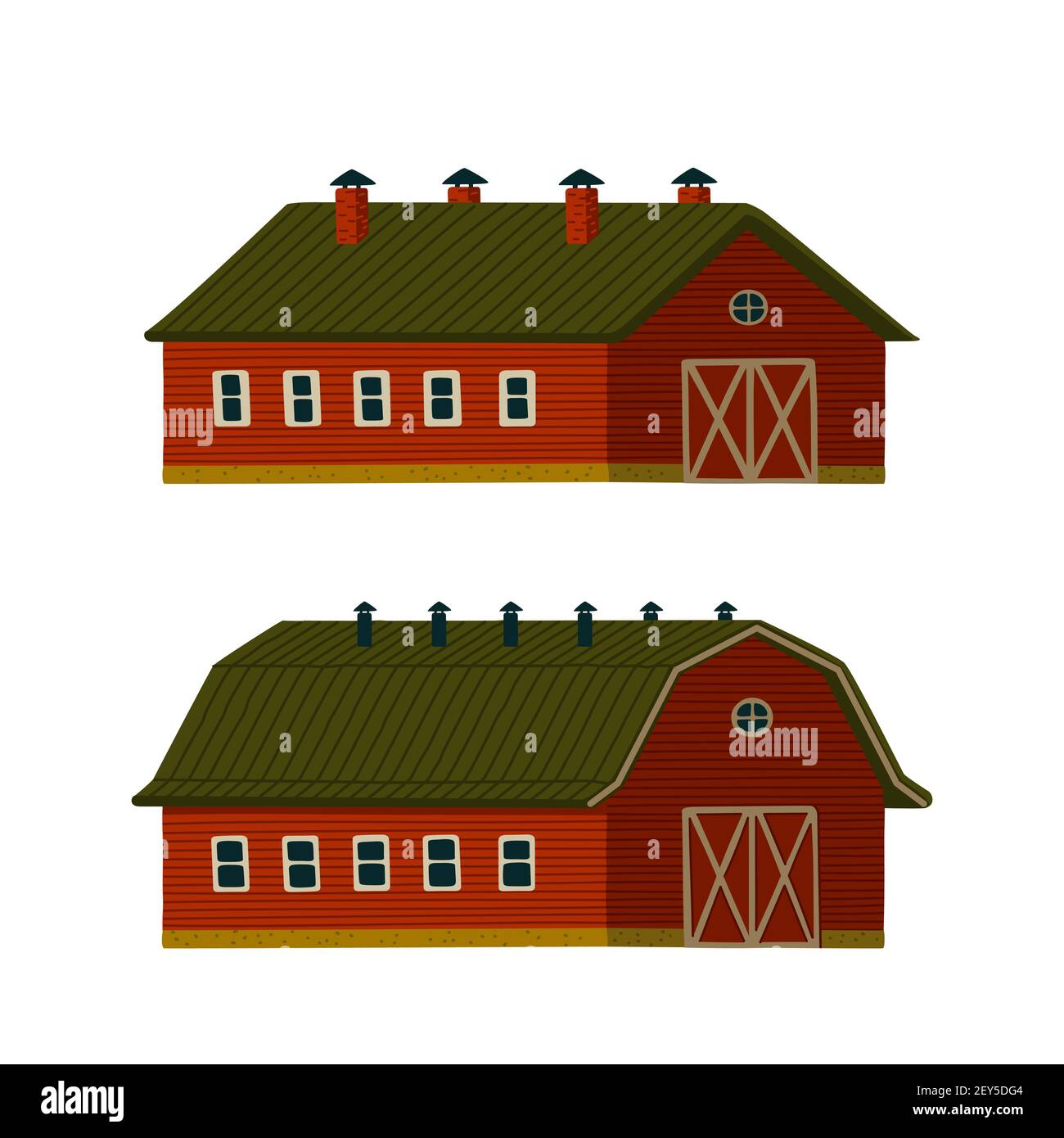 étables de grange Banque d'images vectorielles - Alamy