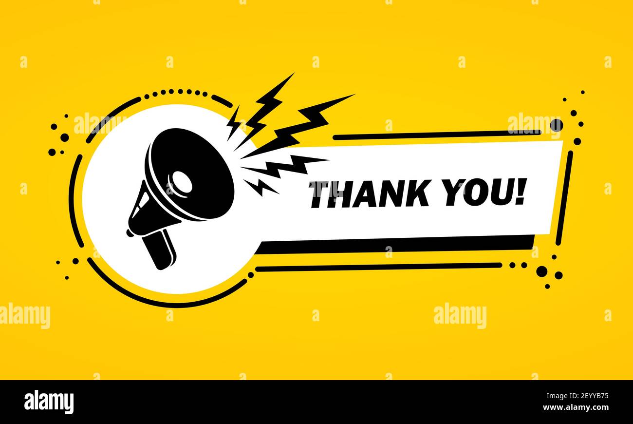 Thank you speech bubble Banque de photographies et d’images à haute ...