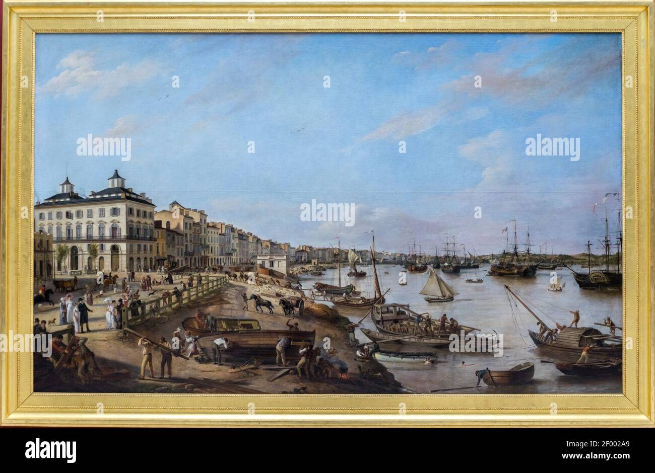 Pierre LACOUR - vue d’une partie du port et des quais de Bordeaux dits ...