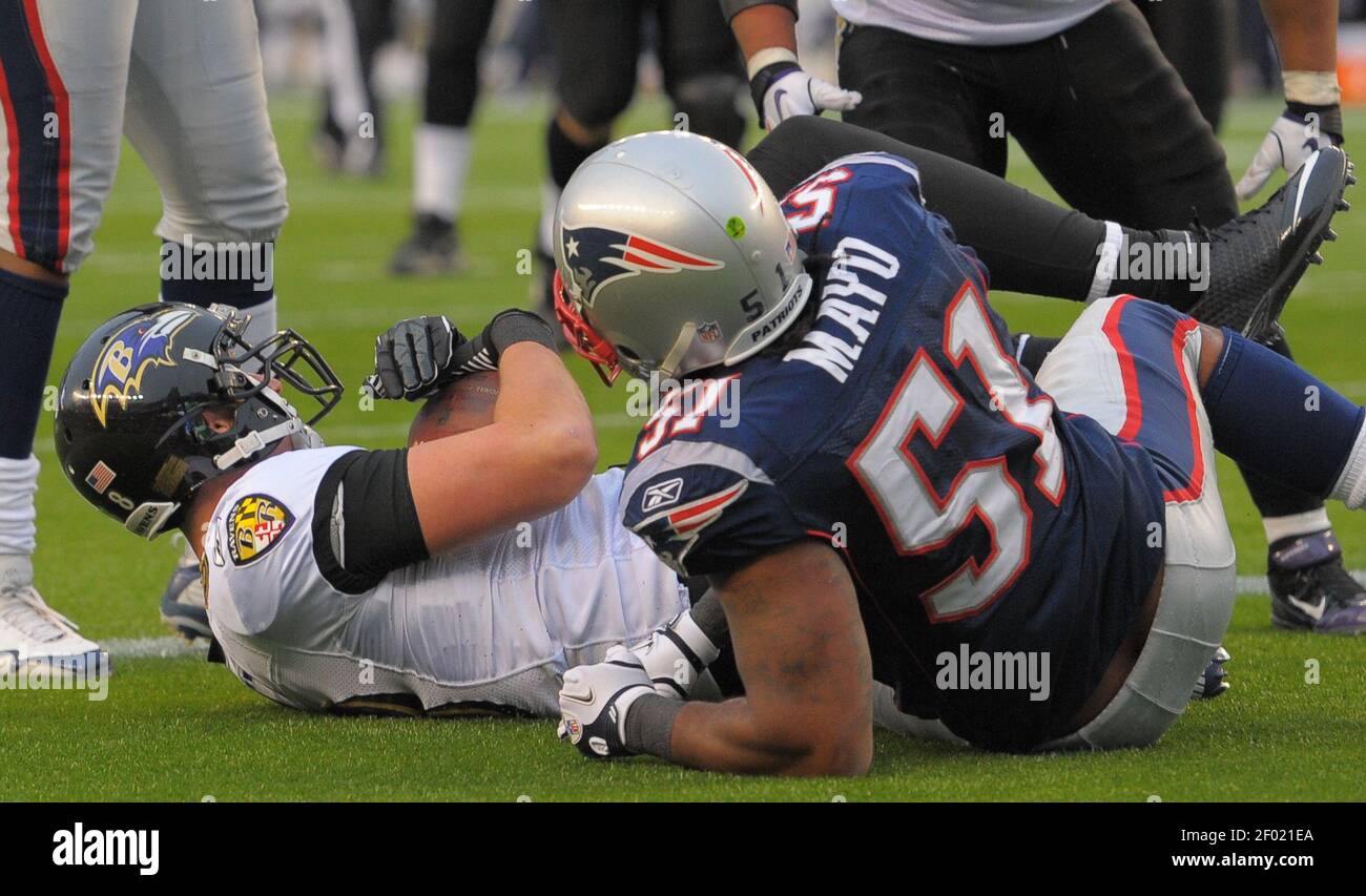 Baltimore Ravens serré fin Dennis Pitta est sur la ligne de but pour un ...