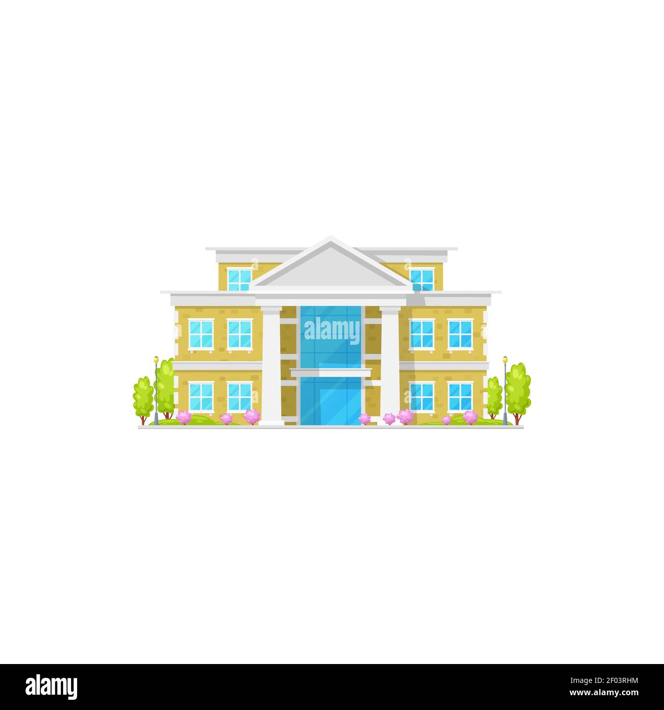 Luxueuse maison de trois étages avec colonnes ou piliers isolé style ...