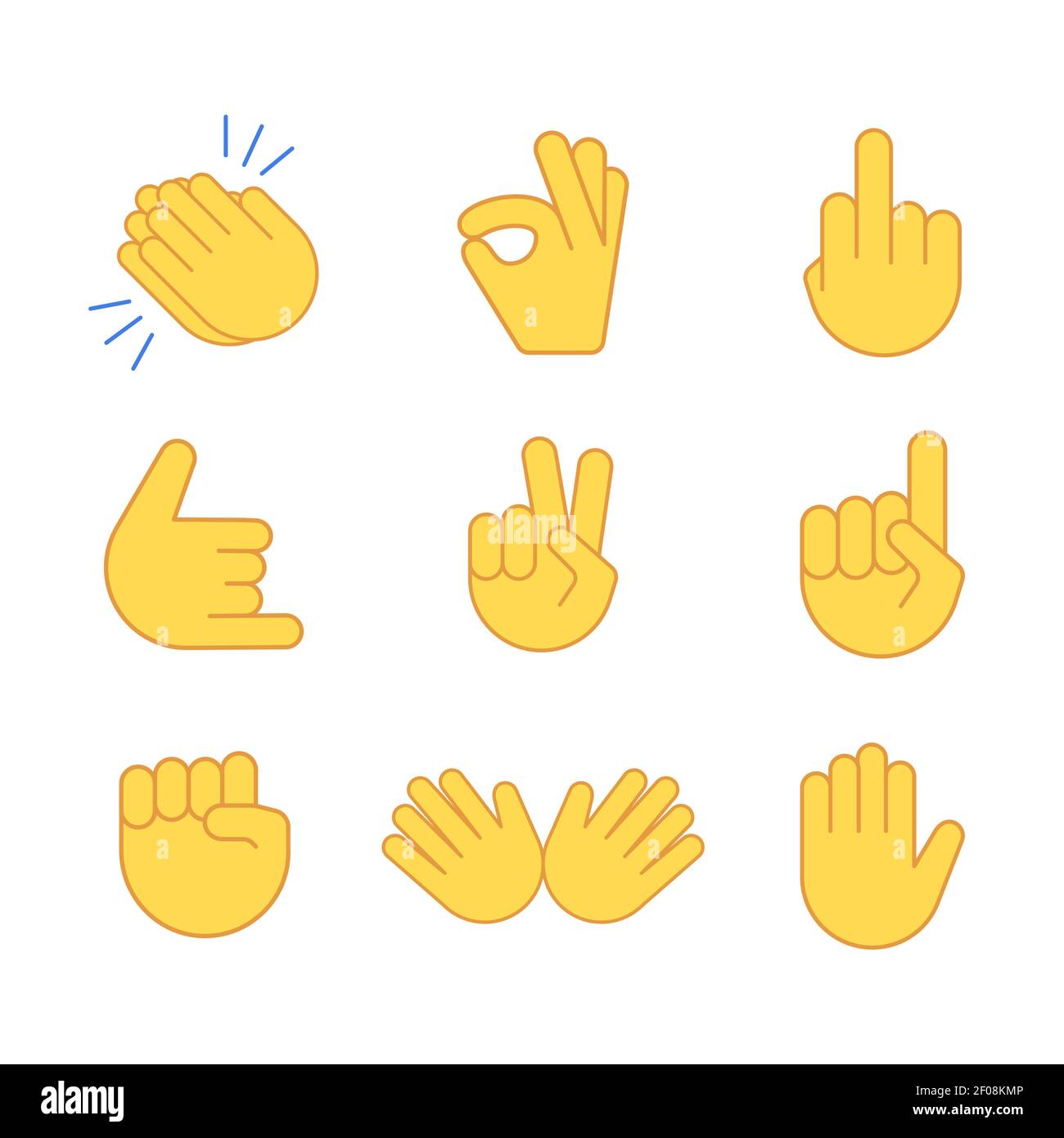 Émotiji applaudissements main émoticone icône de la pince de pouce ...