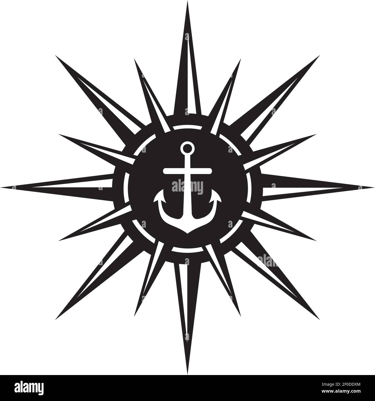 Logo d'ancrage icône design inspiration modèle vectoriel Image ...