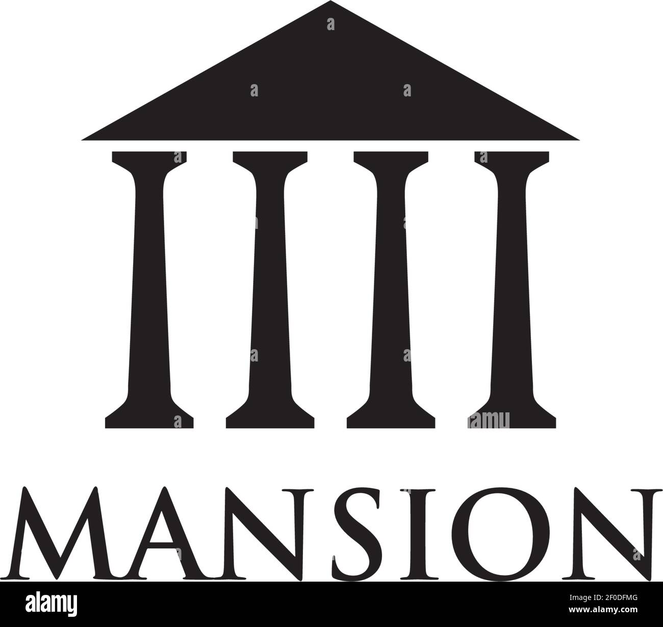 Modèle vectoriel d'inspiration pour le logo Mansion Image Vectorielle ...