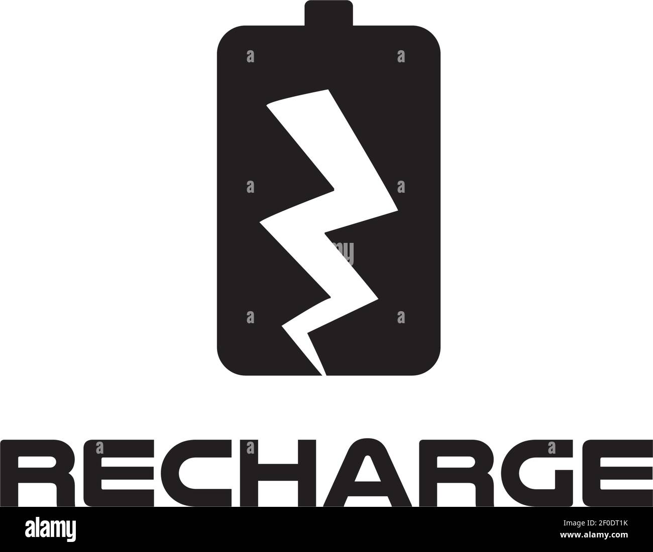 Logo de recharge de plante avec feuille et vecteur d'icône de batterie ...