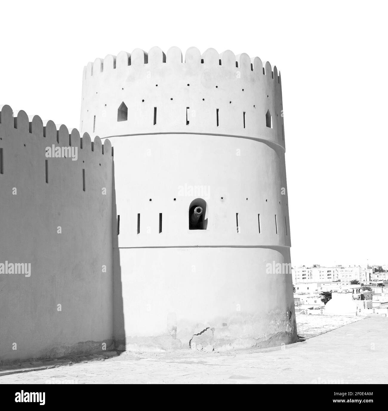 En oman muscat l'ancien fort défensif de combat ciel et brique étoile ...