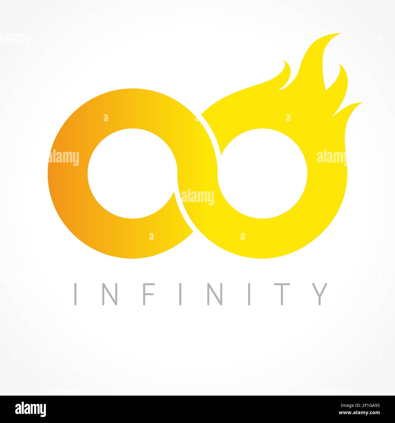 Logo Infinity fiery. Flamy graphiques Infinite vecteur modèle marque ...
