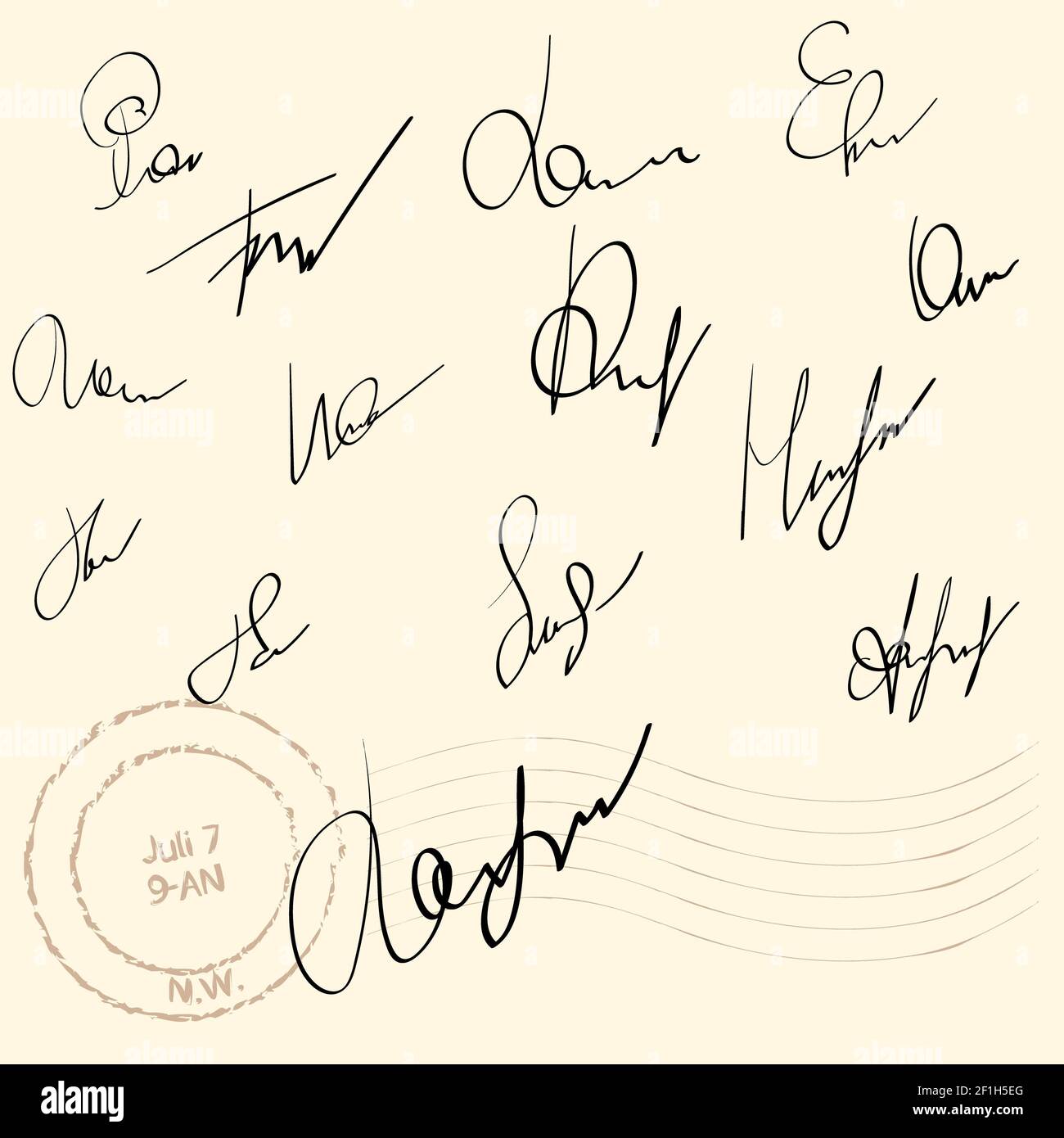 Signature fictive Banque de photographies et d’images à haute ...