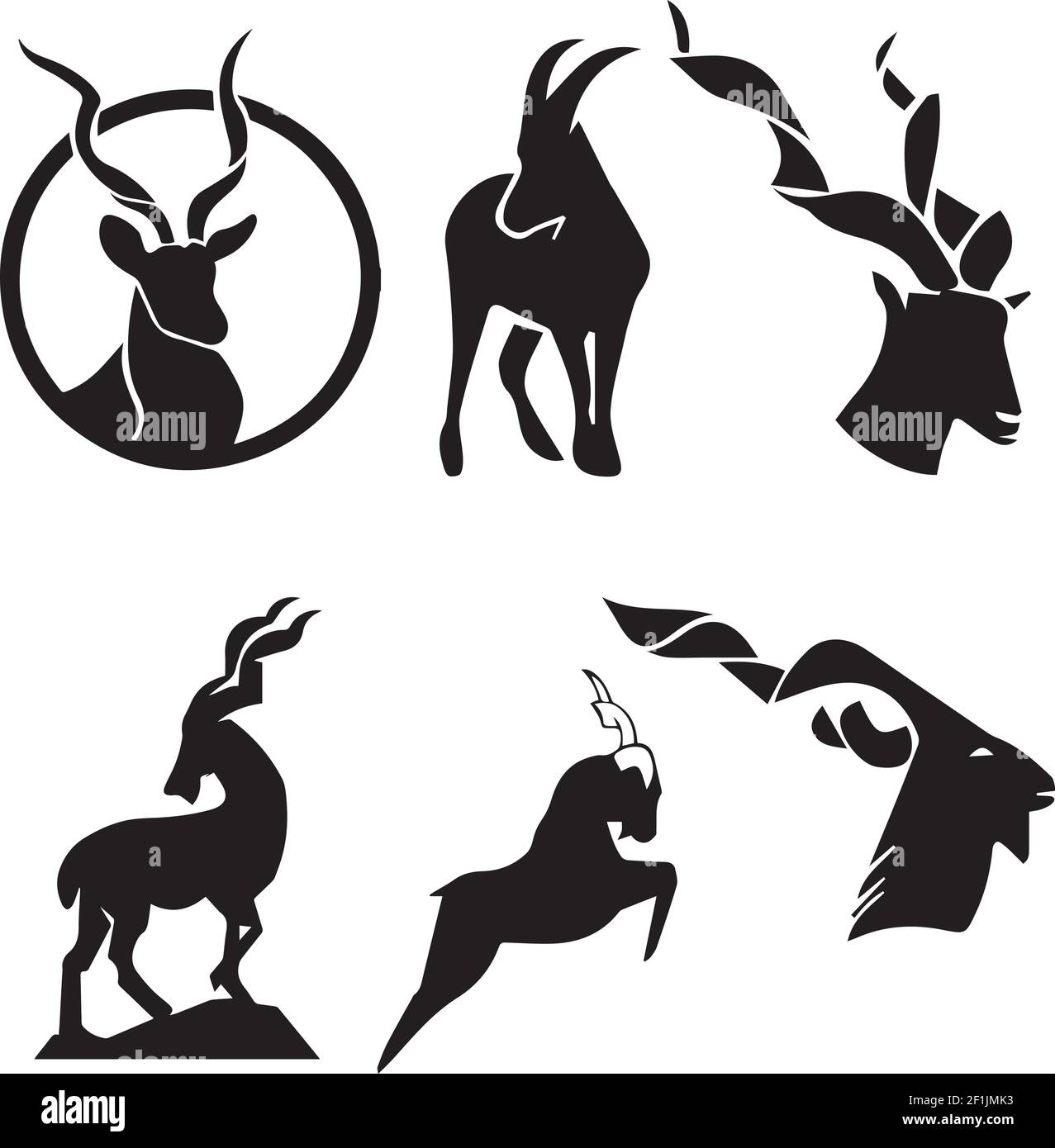 Symbole de markhor Banque d'images vectorielles - Alamy