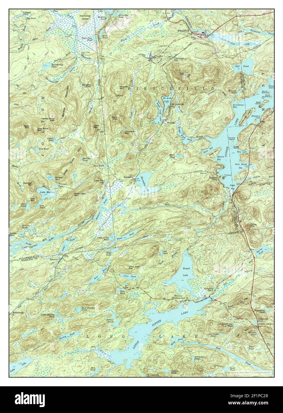 Carte Du Lac Tupper Nouveau Banque d'image et photos - Alamy