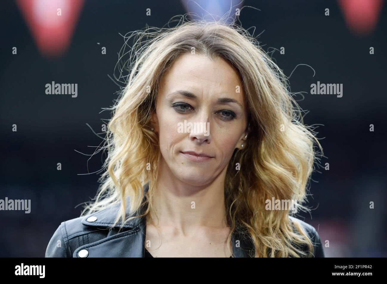 Laurie Delhostal (journaliste présentatrice de Canal +) lors du match ...