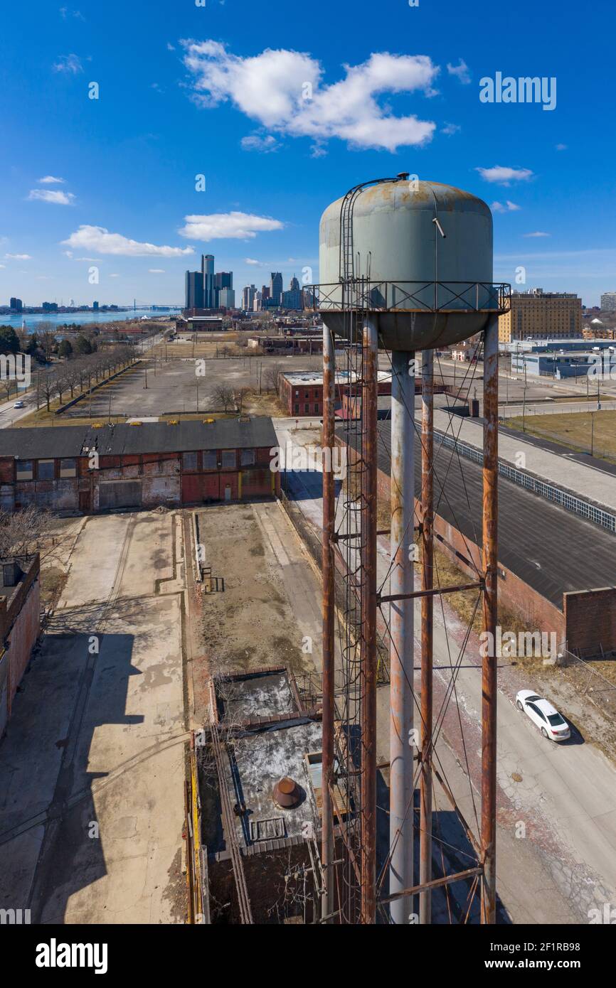 Detroit, Michigan - UNE tour d'eau dans ce qui était autrefois un ...