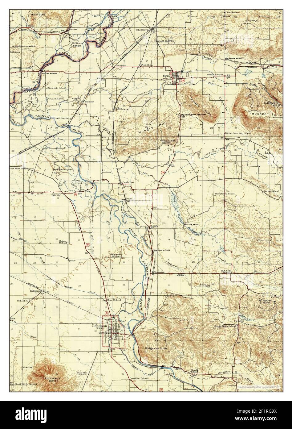 Carte du liban oregon Banque de photographies et d’images à haute ...