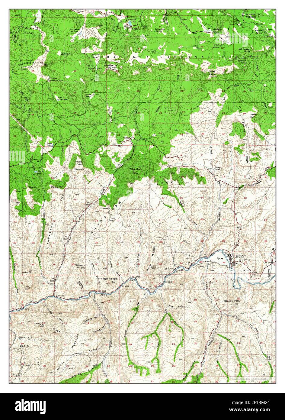 Carte de spray oregon Banque de photographies et d’images à haute ...