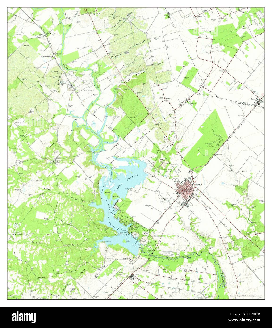 Carte de mathis texas Banque d'images détourées - Alamy