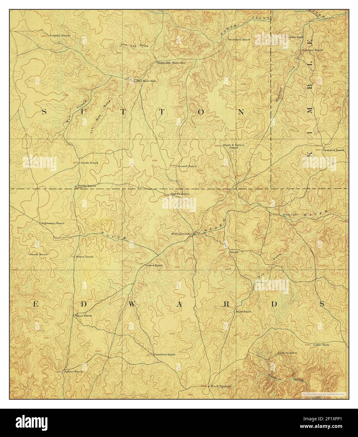 Carte des sources rocheuses Banque de photographies et d’images à haute ...