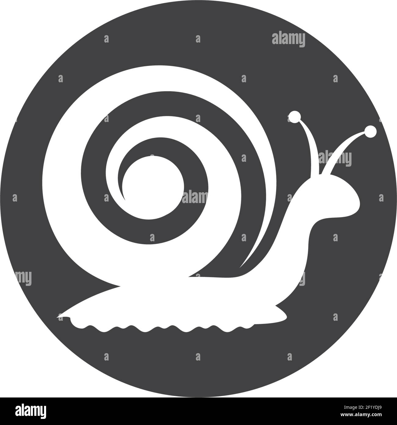 Modèle logo escargot illustration de l'icône vectorielle Image ...