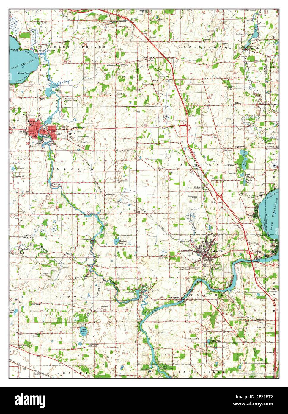 Carte de stoughton dans le wisconsin Banque de photographies et d ...