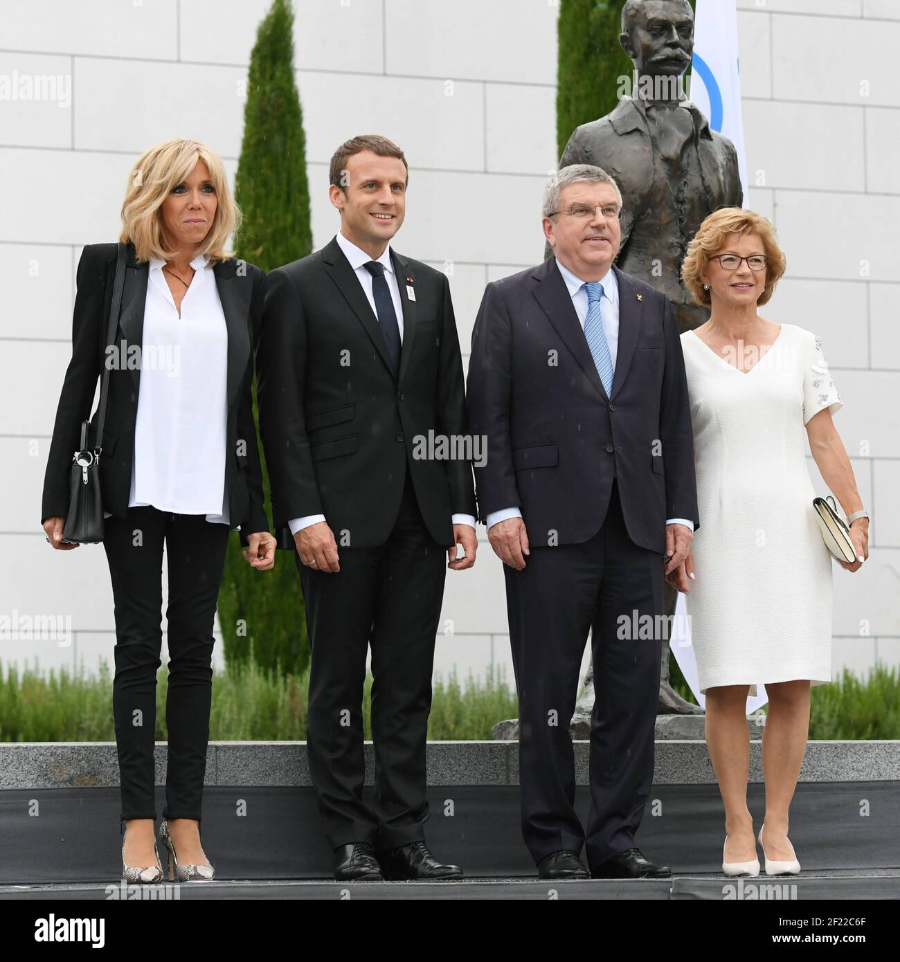 Brigitte Macron, Présidente de la République française Emmanuel Macron ...