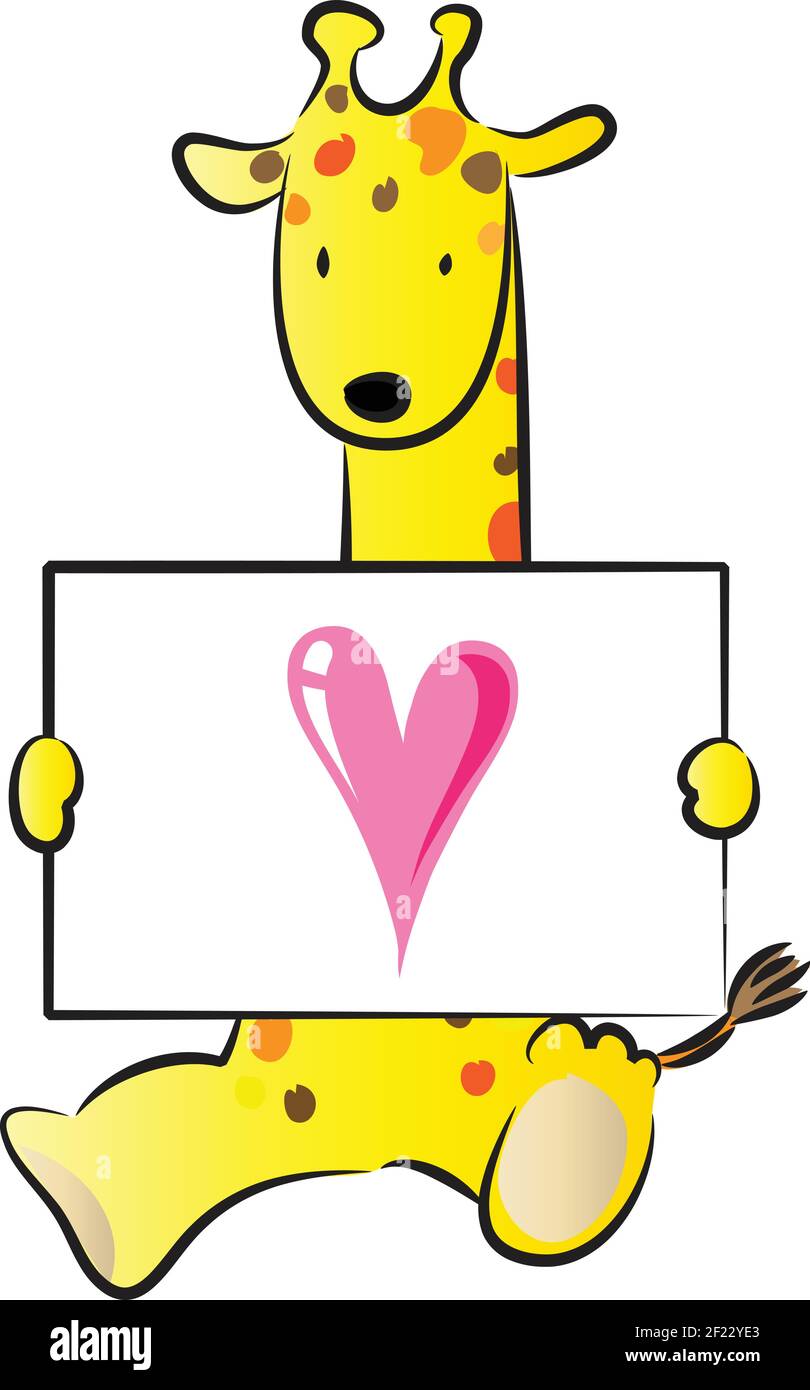 les animaux de la girafe de dessin animé vectoriel ont une forme de ...