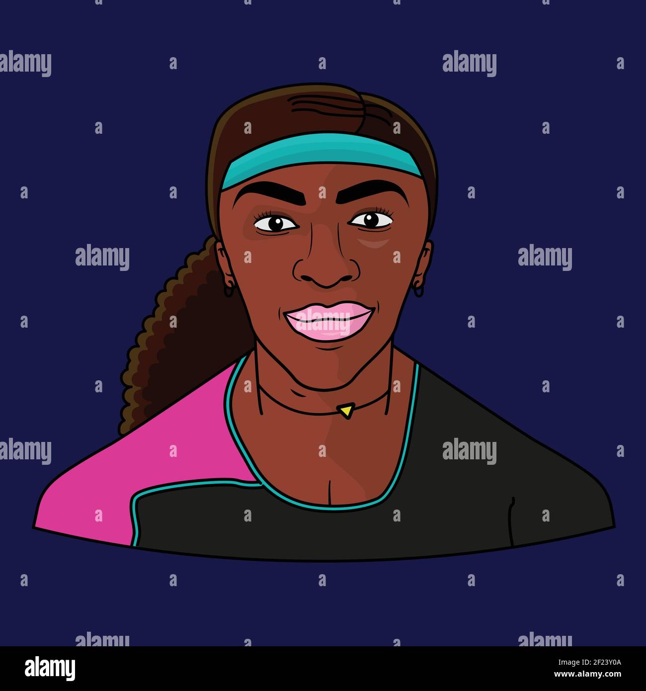 Serena williams tennis player Banque d'images vectorielles - Alamy