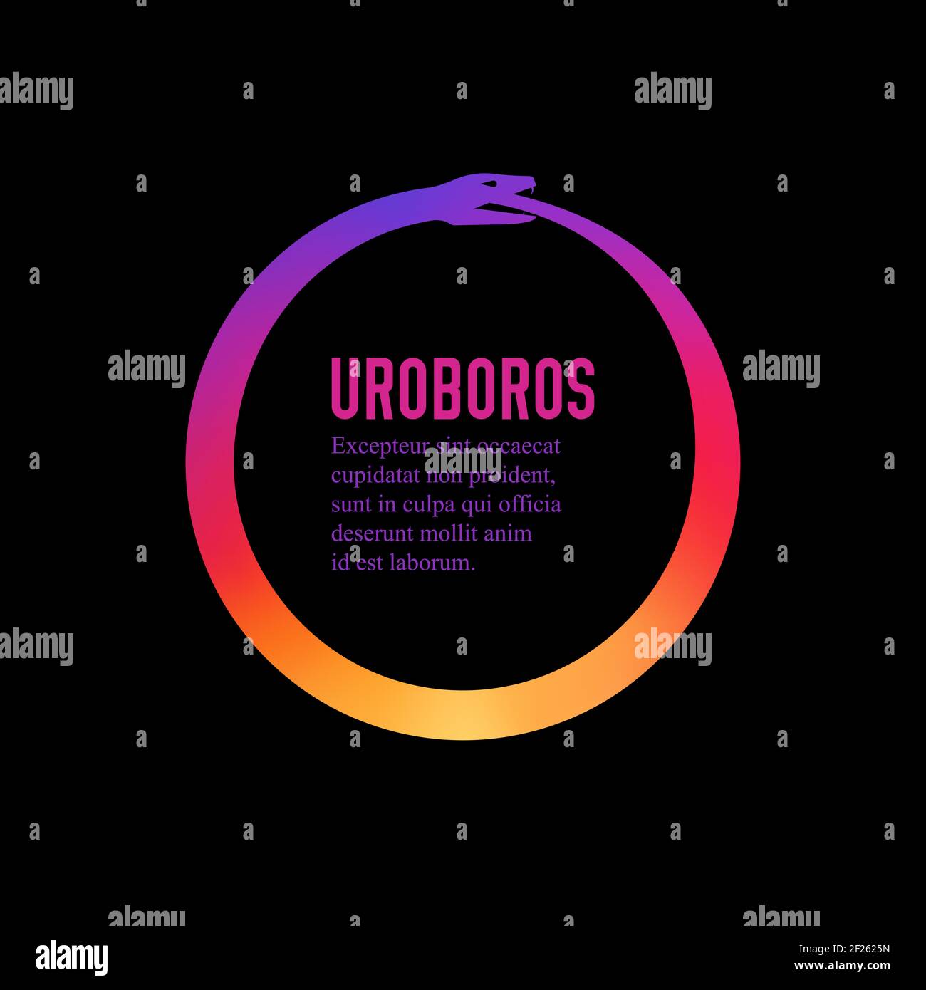 Uroboros. Ouroboros. Symbole ancien. Le serpent mange sa queue. Infini ...