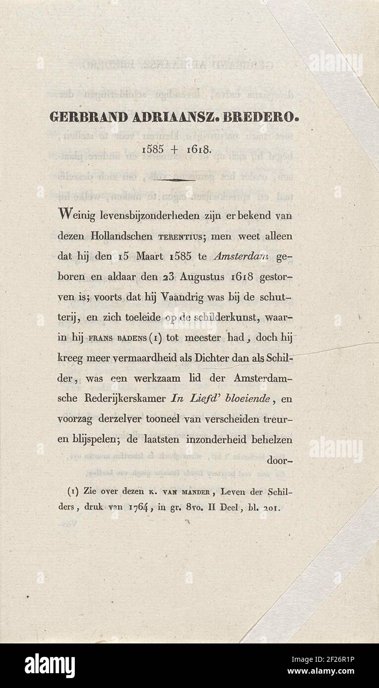 Bredero gerbrand Banque de photographies et d’images à haute résolution ...