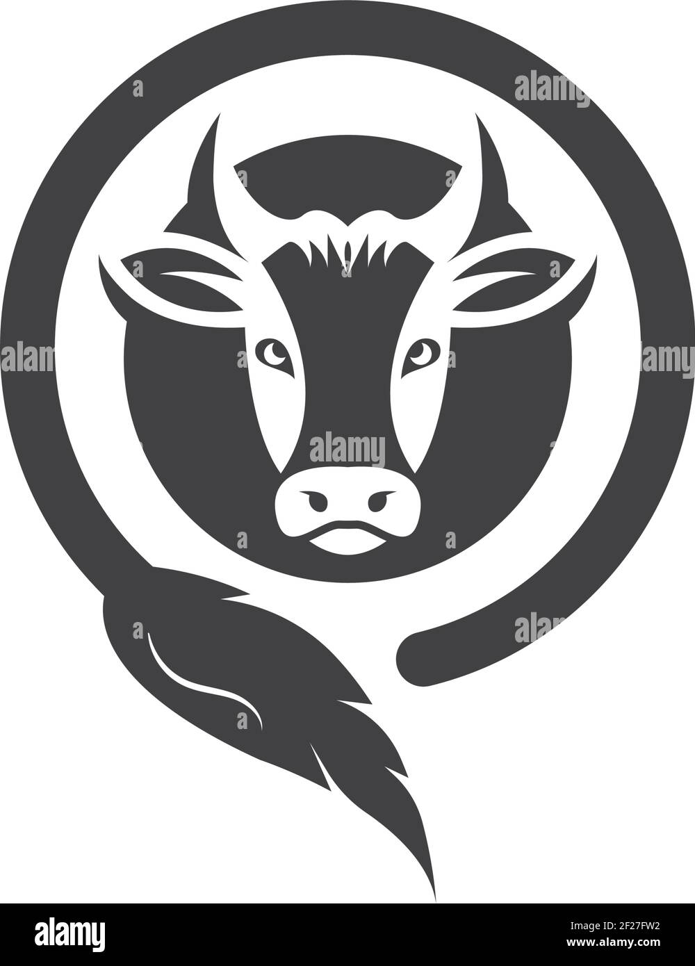 Queue de vache Banque d'images vectorielles - Alamy