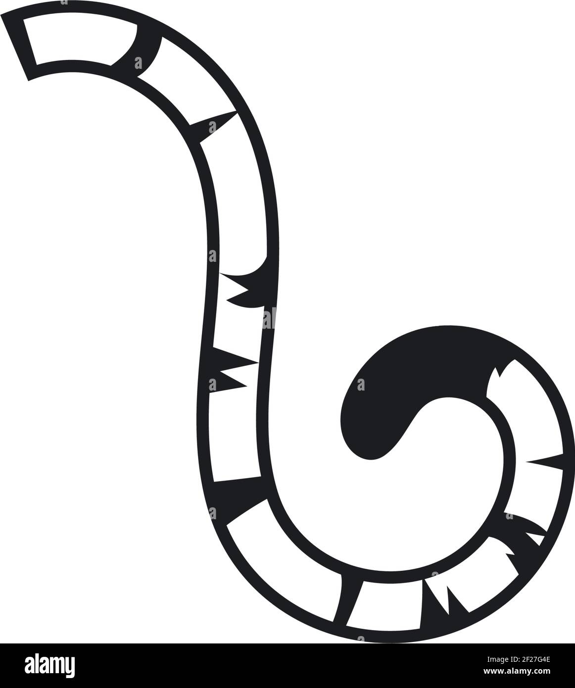 modèle de dessin d'illustration vectoriel d'icône de queue de tigre ...