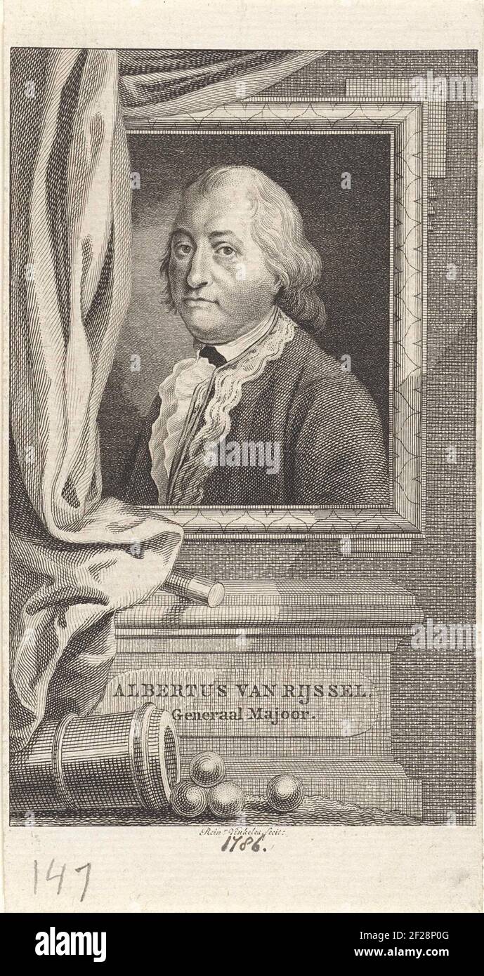 Portret van Albert van Ryssel.Portrait du général Major Albert van ...