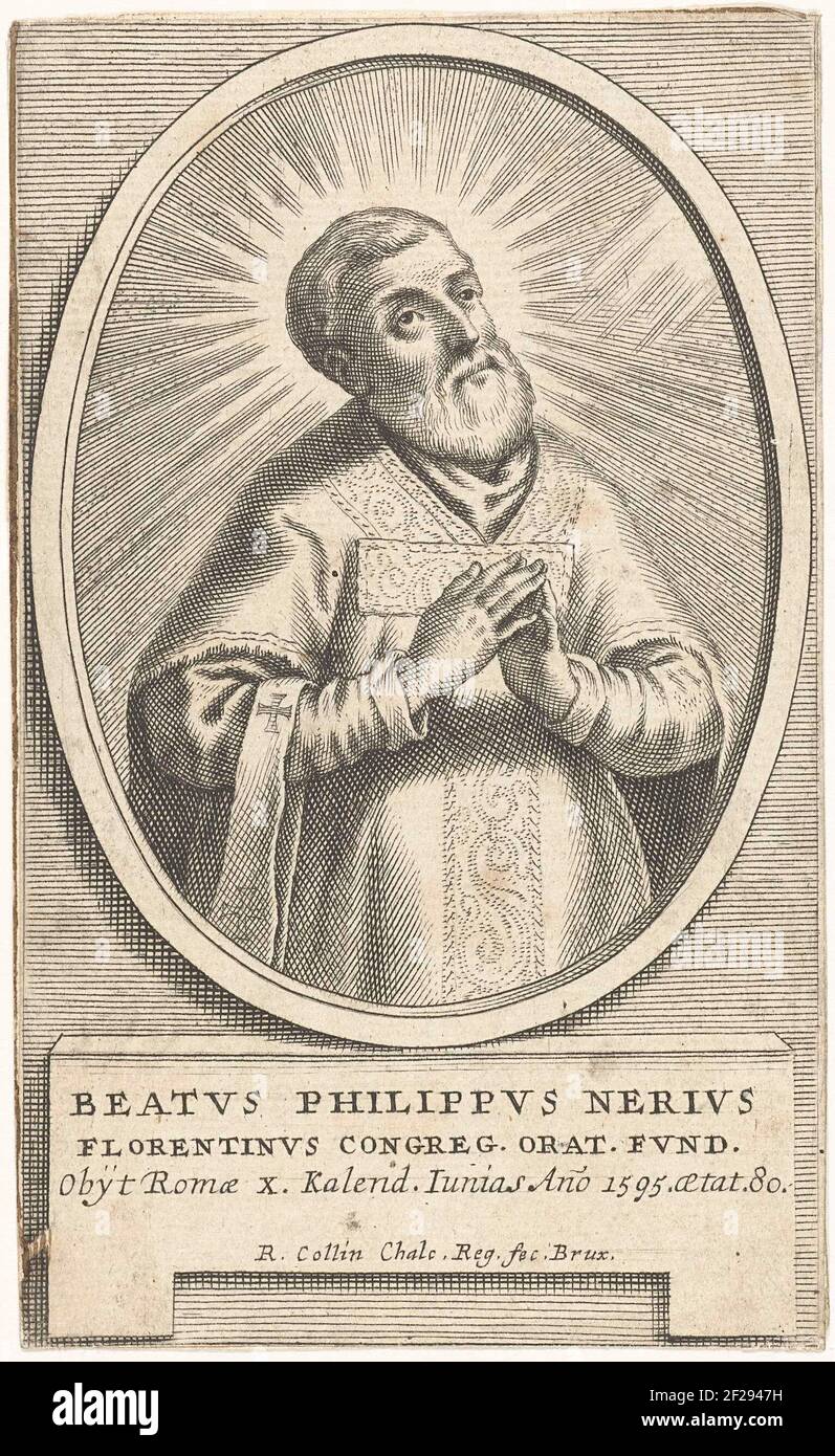 Philip Neri; Philippus Nerius.carte de prière avec le Père Philip Neri ...
