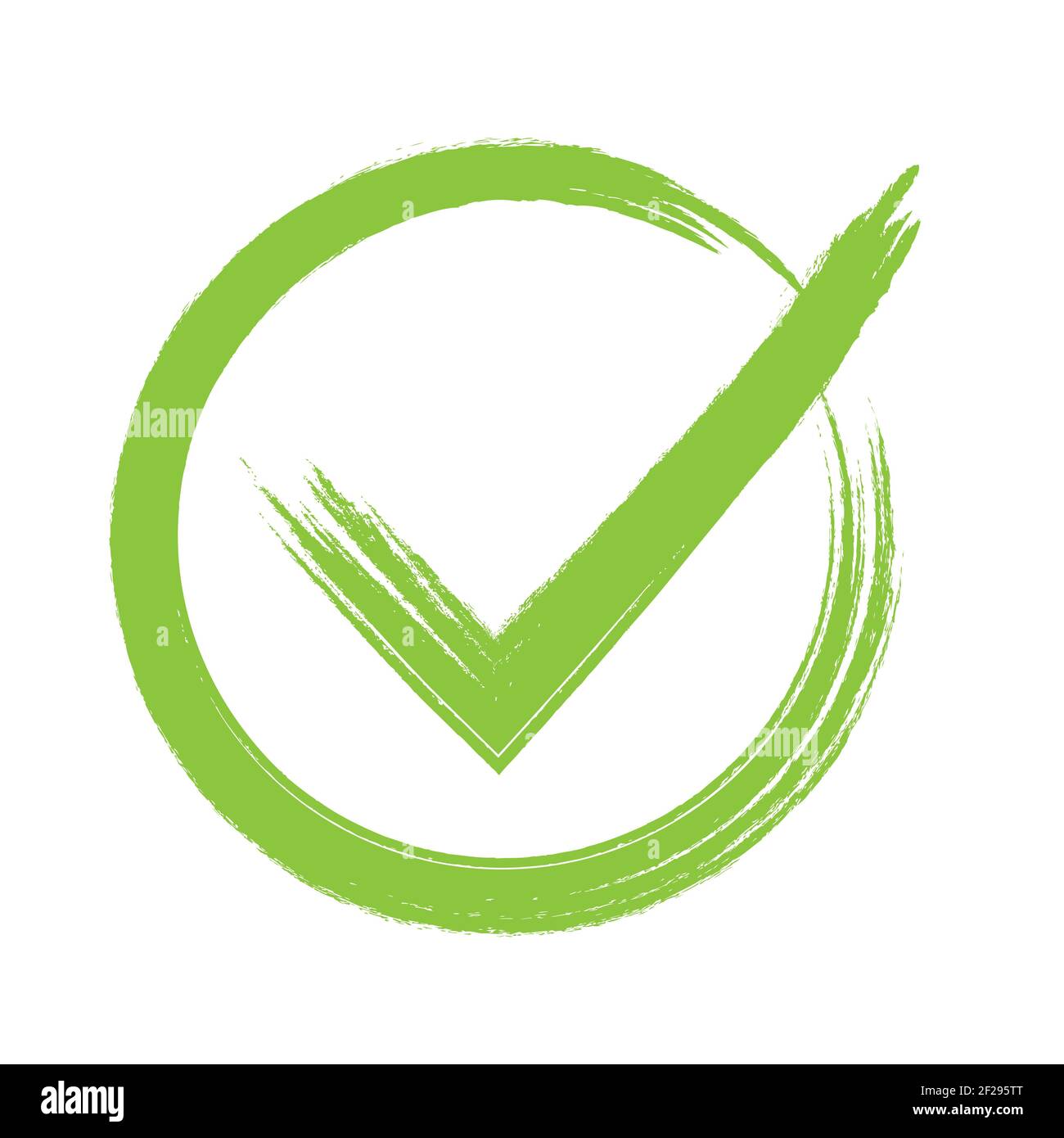 Circle tick check mark symbol Banque d'images détourées - Alamy
