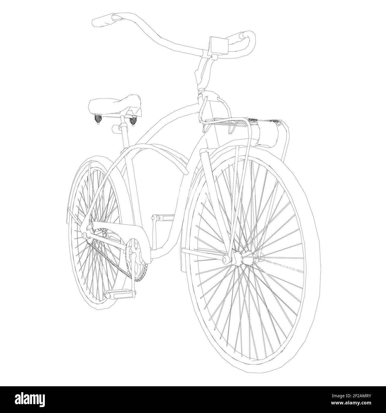 Continuous line drawing bicycle Banque d'images vectorielles - Page 2 ...