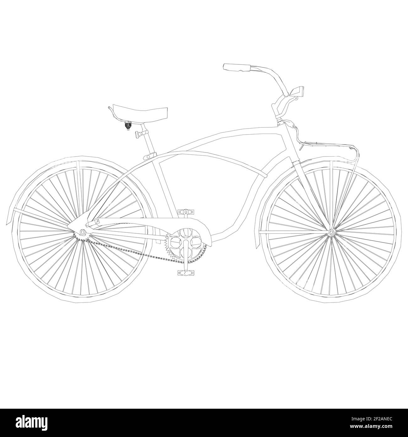 Continuous line drawing bicycle Banque de photographies et d’images à ...