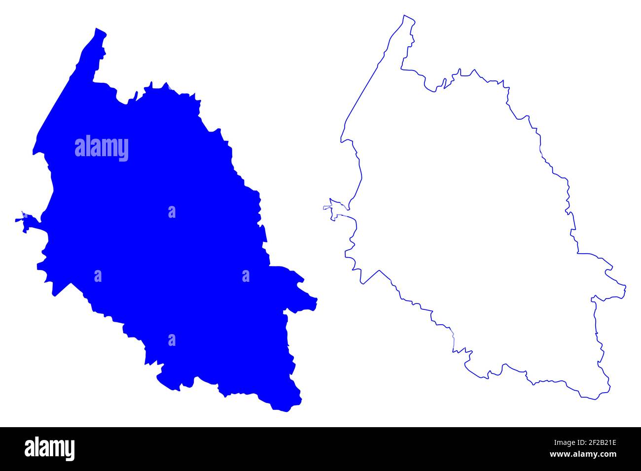 Carte de la province de Vérone (Italie, République italienne, Vénétie ...