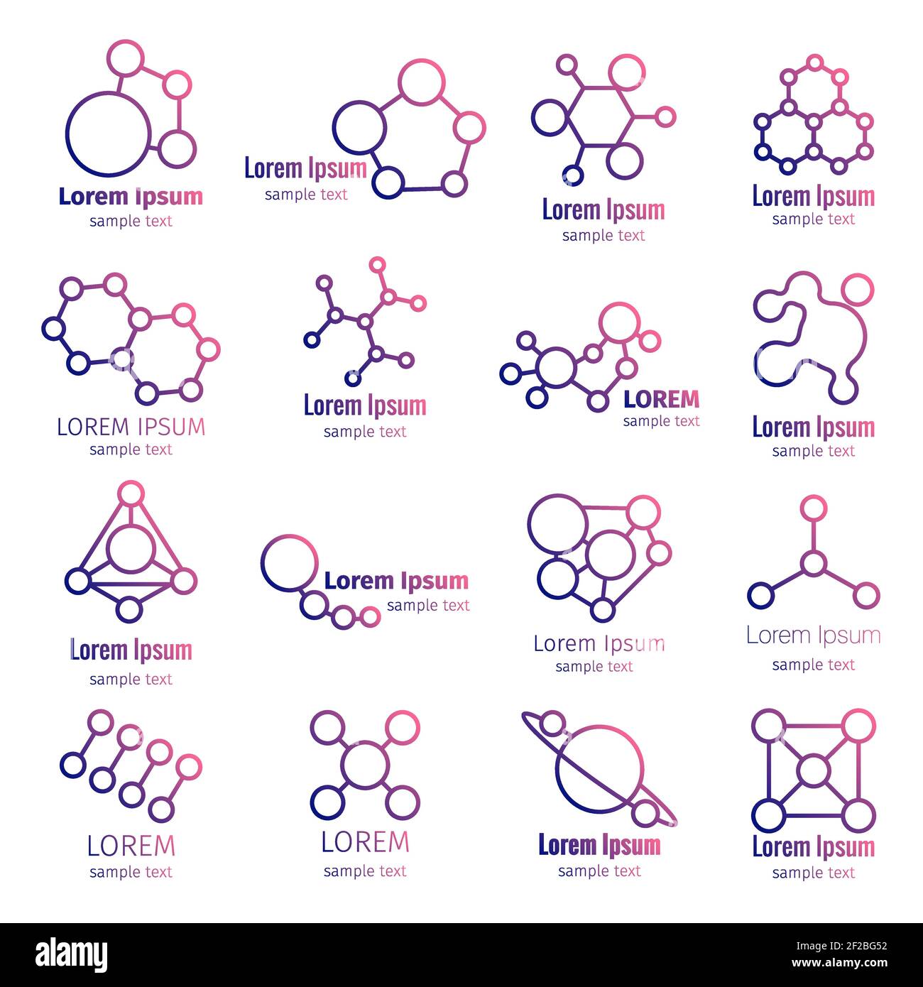 Logo recherche scientifique, science logo Icon Set. Science et ...