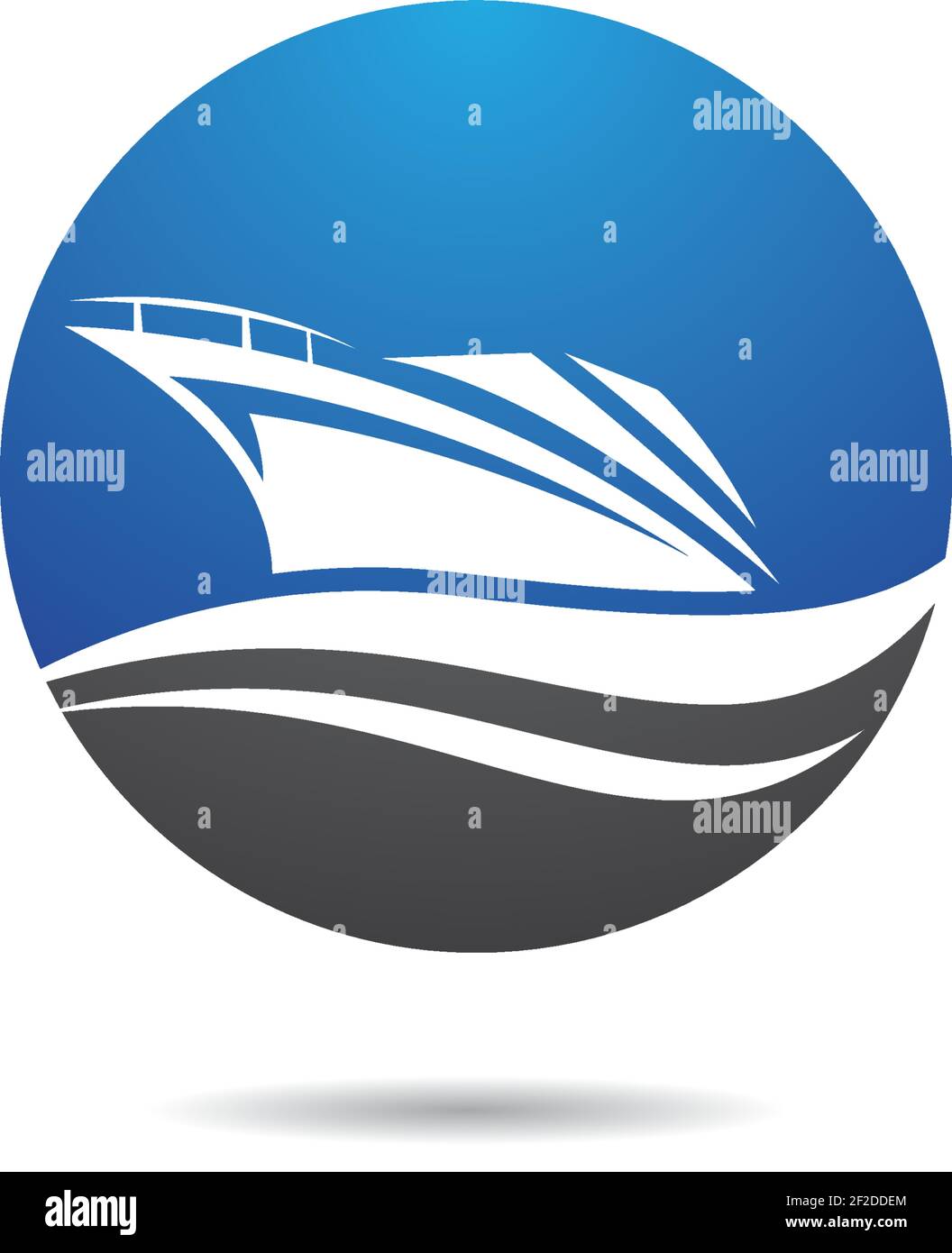Bateau de croisière Modèle Logo design icône vecteur Image Vectorielle ...