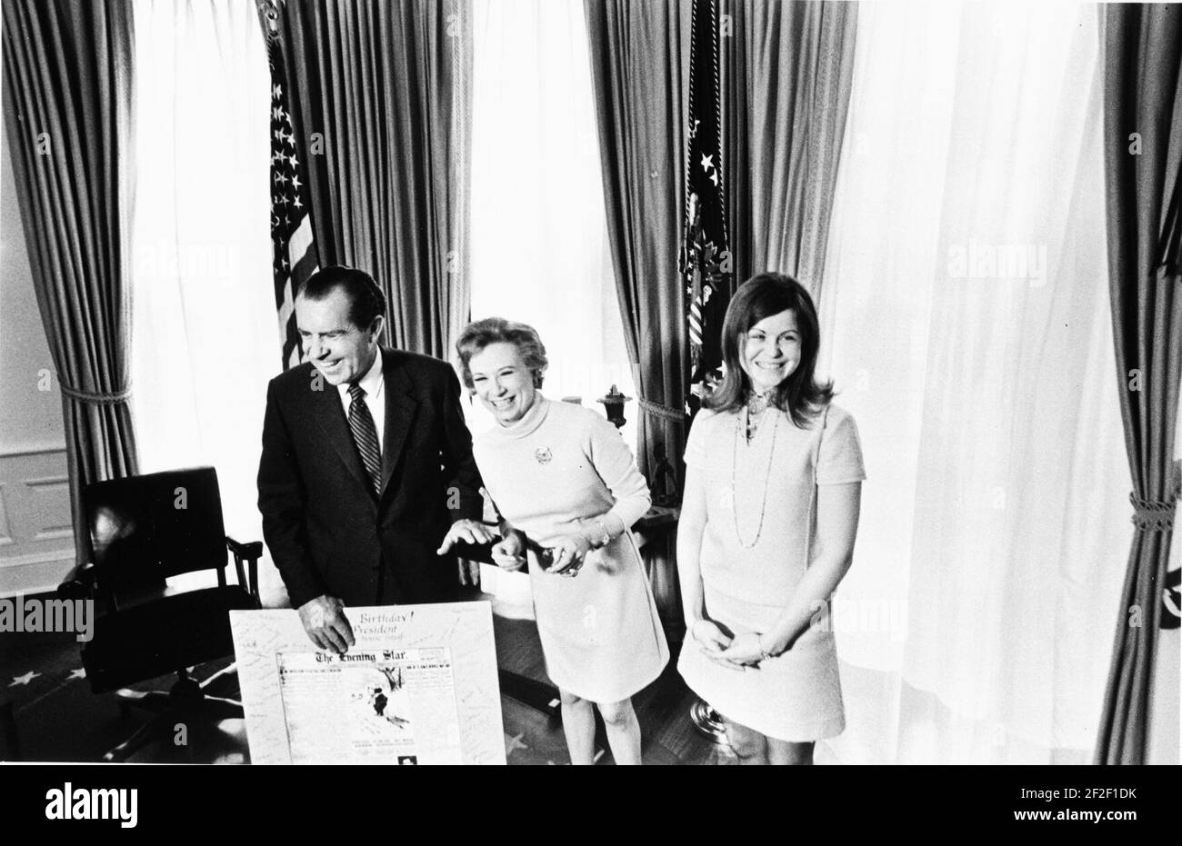 Le président Richard Nixon reçoit une carte d'anniversaire de Terry ...