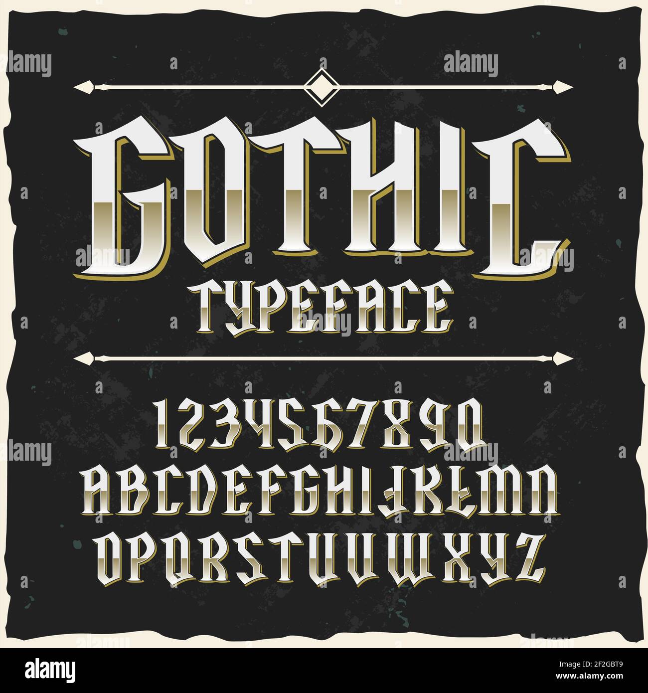 Gothic Typeface Banque d'images vectorielles - Alamy